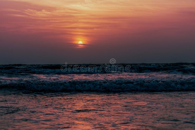 Gorgeous Sunset View on the Beach, Mangalore,India. Stock Photo - Image ...
