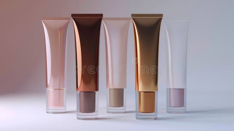 Gorgeous Tube Containers for Cosmetics Stock Illustration ...