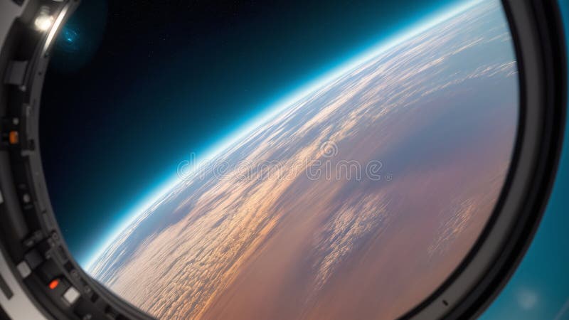 A Gorgeous View of the Earth from a Space Station Window AI Generative ...