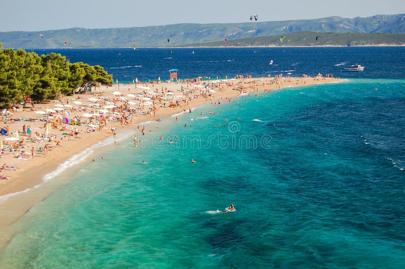 Gorgeous View on Golden Cape on Brac Island, Croatia Stock Image ...
