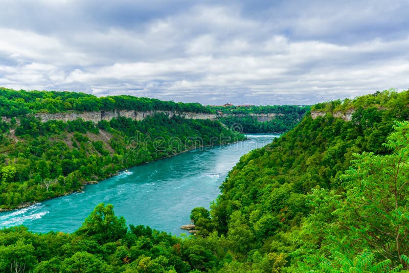 Gorgeous View of Niagara Falls River with Torrent of Water Abruptly ...