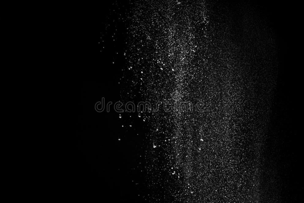 Gorgeous White Powder Pattern Isolated on Black Background Stock Image ...