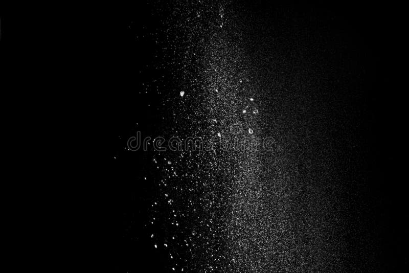 Gorgeous White Powder Pattern Isolated on Black Background Stock Photo ...