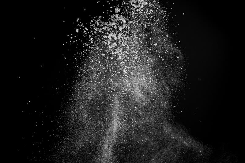 White Powder in the Form of Snow or Flour Falls from Top To Bottom ...