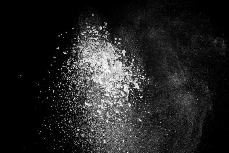 White Powder in the Form of Snow or Flour Falls from Top To Bottom ...