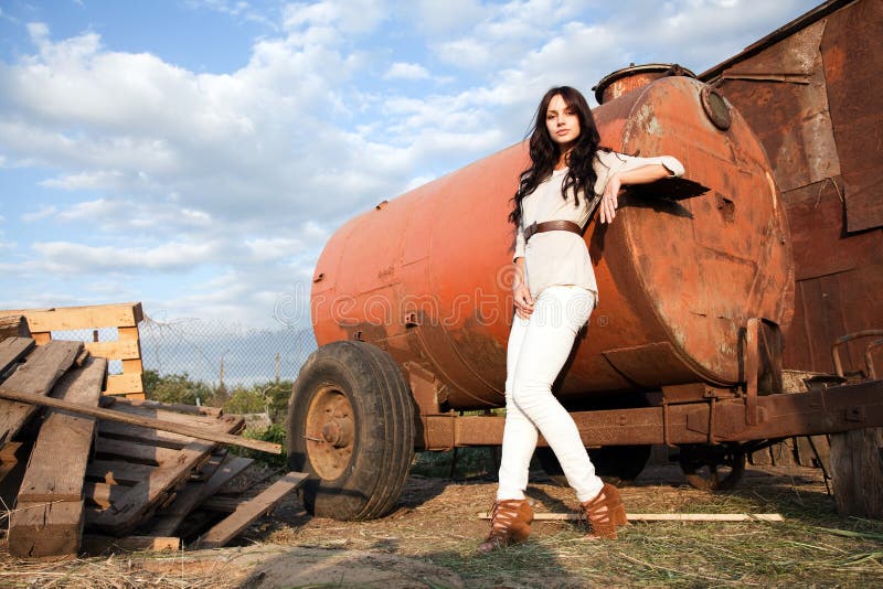 Gorgeous Woman in Countryside Stock Photo - Image of people, person ...