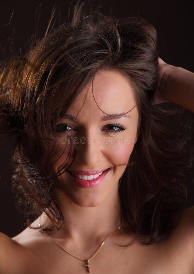 A Gorgeous Woman Looking Directly at the Camera Stock Photo - Image of ...