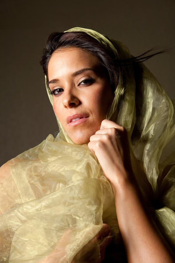 Woman in silk stock image. Image of gorgeous, glamorous - 7680277