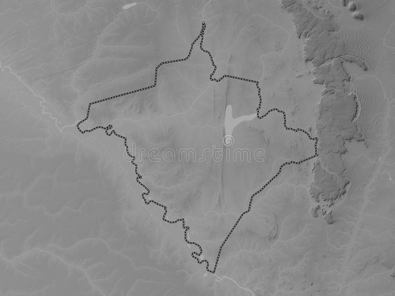 Gorgol, Mauritania. Grayscale. No Legend Stock Illustration ...