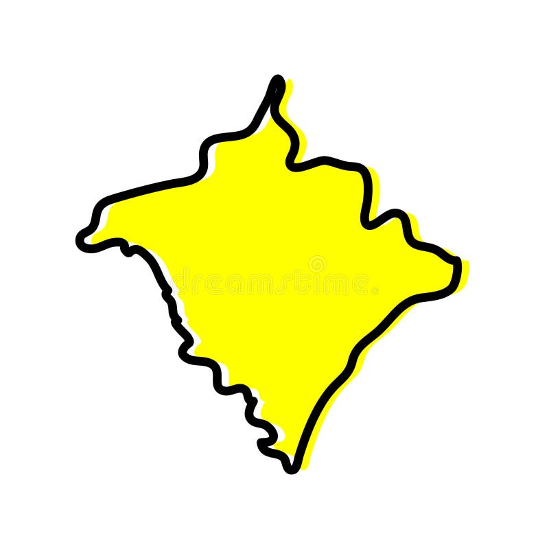 Gorgol Region of Mauritania Vector Map Design Stock Vector ...