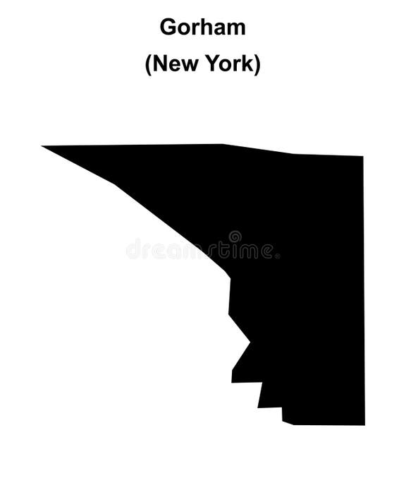 Gorham outline map stock vector. Illustration of region - 387617199