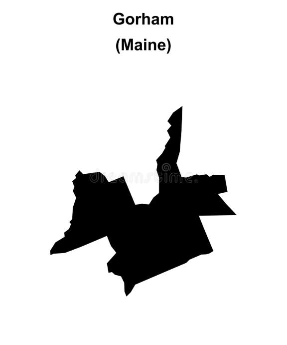 Gorham outline map stock vector. Illustration of design - 357338613