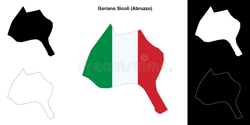 Sicoli Outline Map Stock Illustrations – 1 Sicoli Outline Map Stock ...