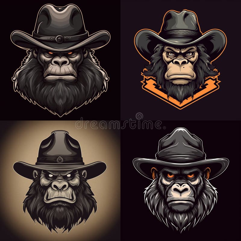Cowboy Chimpanzee Stock Illustrations – 41 Cowboy Chimpanzee Stock ...