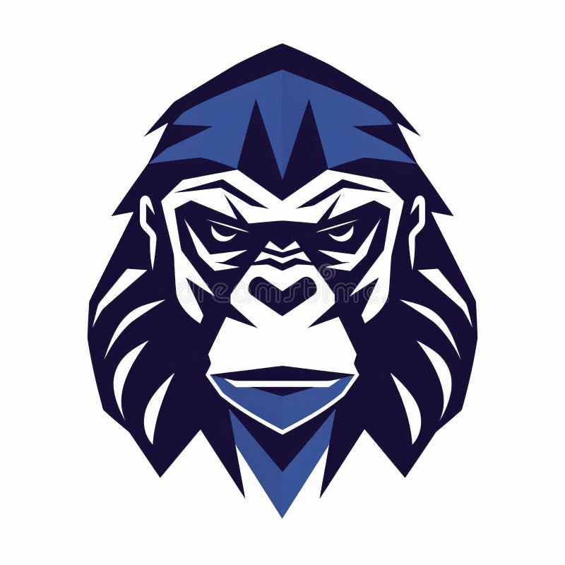 Minimalistic White Background Gorilla Icon Pattern Design Inspiration ...
