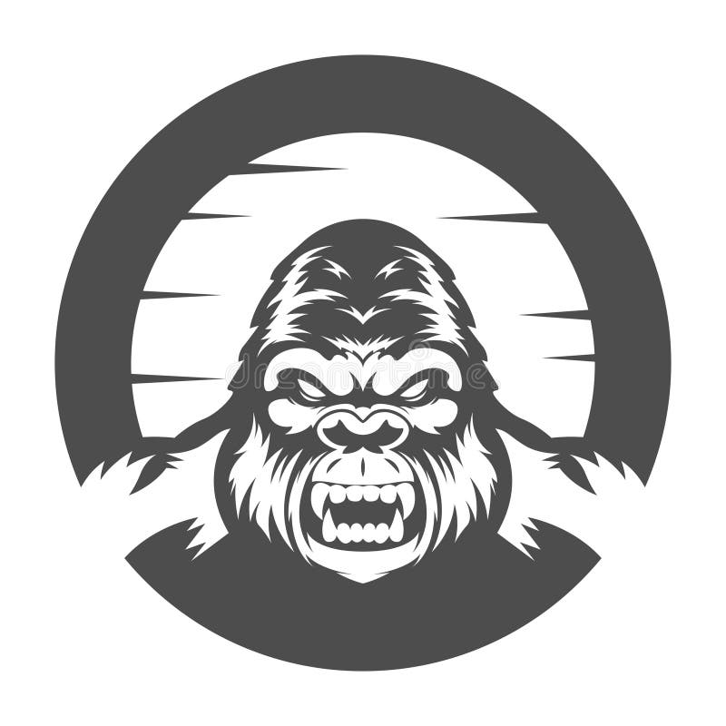 Gorilla Logo Icon Design vektor abbildung. Illustration von wild - 270914539