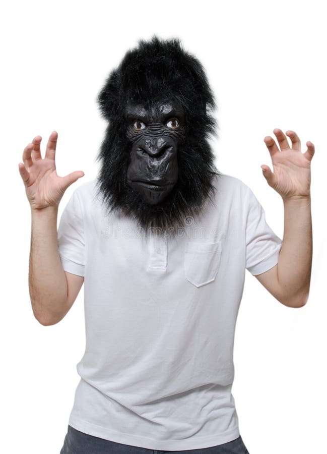 Gorilla man confused stock image. Image of horrify, office - 33351157