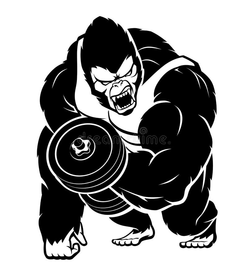 Strong Muscles Gorilla Stock Illustrations – 76 Strong Muscles Gorilla ...