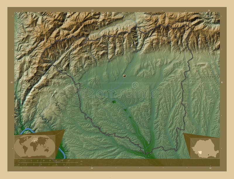 Gorj, Romania. Physical. Capital Stock Illustration - Illustration of ...