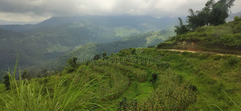 Gorkha valley stock photo. Image of tourism, trees, nepal - 259627292