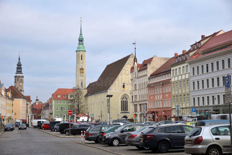 Gorlitz GÃ¶rlitz, Germany, December 17, 2018: Two Clock Towers at ...