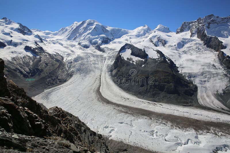 Gorner Glacier stock image. Image of extreme, crevasse - 71378317