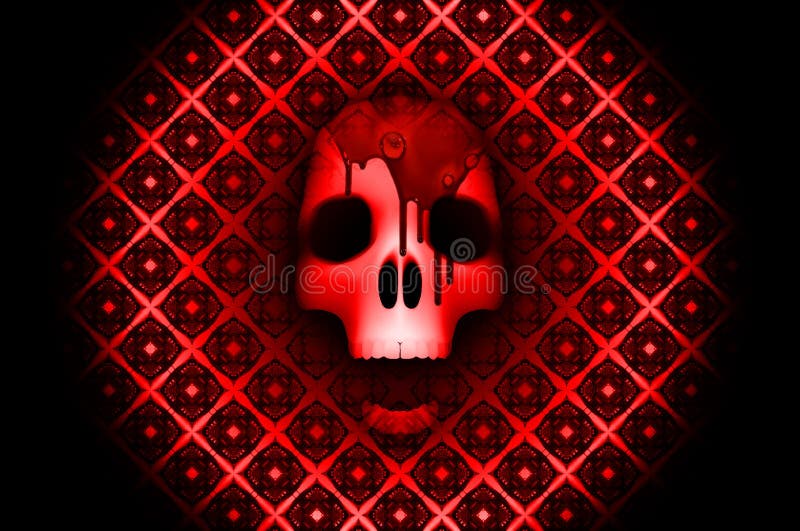 Gory Halloween Skull. Human Skull in Blood. Gory Human Skull on ...
