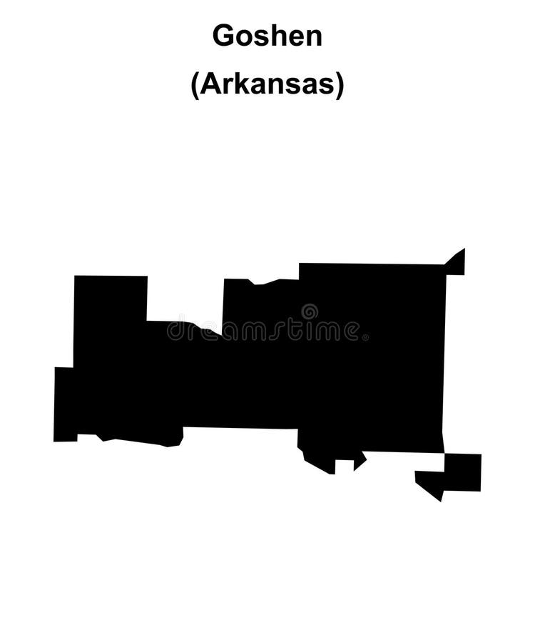 Goshen outline map stock illustration. Illustration of region - 385906186
