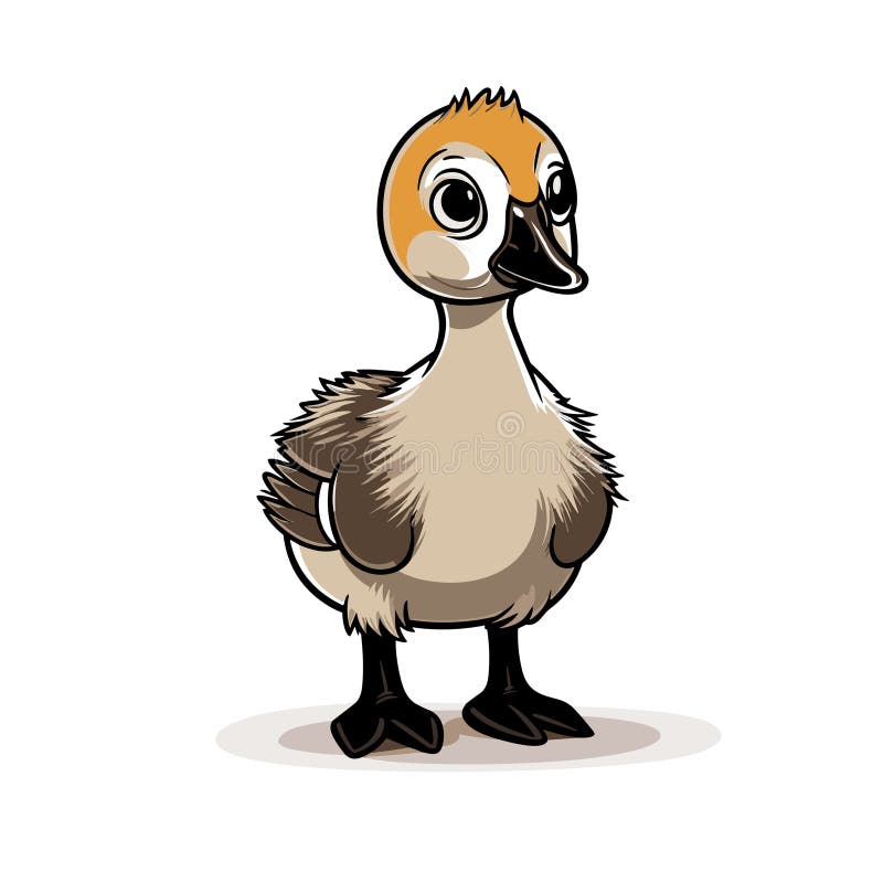 Gosling Hand-drawn Illustration. Gosling. Vector Doodle Style Cartoon ...