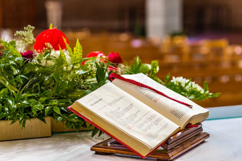 Gospel book stock image. Image of altar, rome, table - 72136907