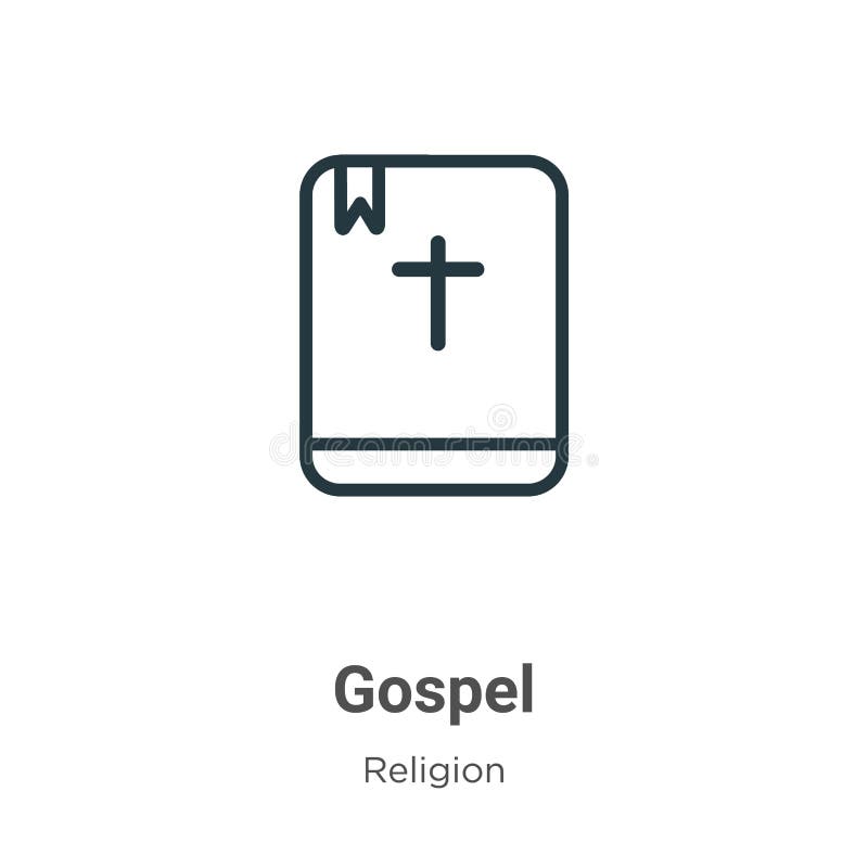 Gospel Black Filled Outline Icon, Merry Christmas and Happy New Year ...