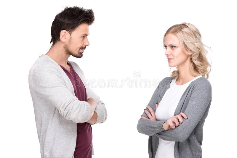 997 Two People Standing Conversation White Background Stock Photos ...