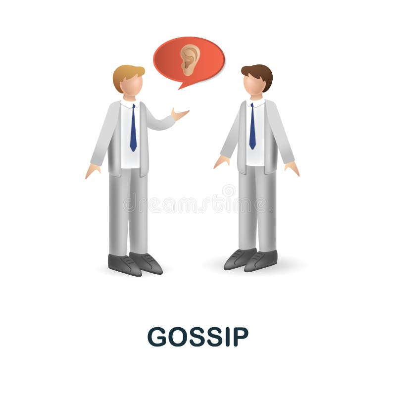 Gossip Icon. 3d Illustration from Harassment Collection. Creative ...