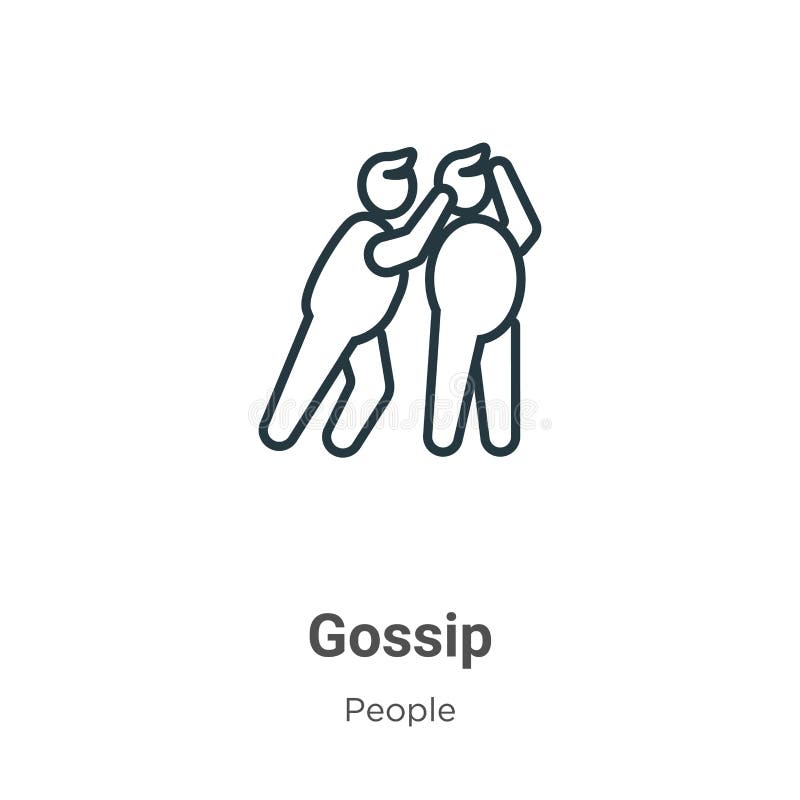 Gossip Outline Vector Icon. Thin Line Black Gossip Icon, Flat Vector ...