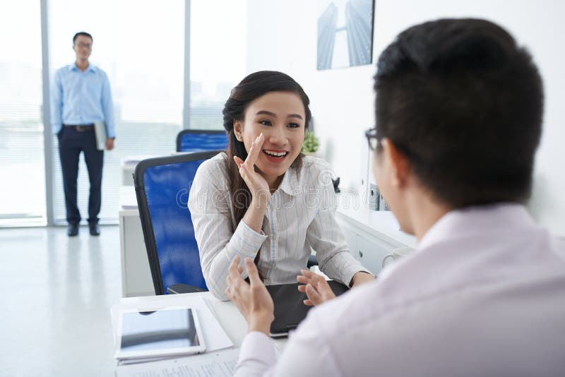 Gossiping in office stock image. Image of business, news - 66388375