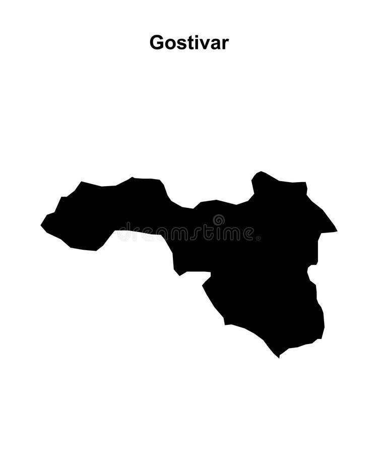 Gostivar outline map stock vector. Illustration of macedonian - 360607597