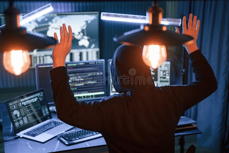 Got caught. with hands up stock photo. Image of home - 276758080