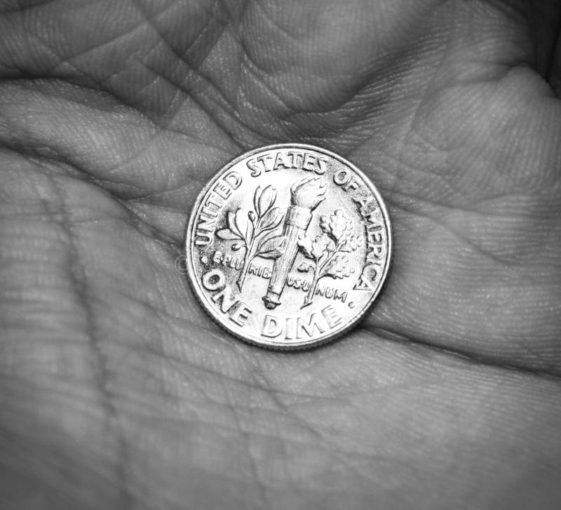 Got Dime? stock image. Image of unemployment, hand, concept - 13154915