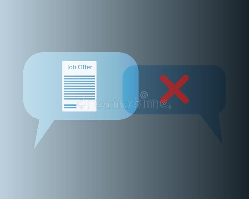 Got a Job Offer but Decline a Job Offer Vector Stock Illustration ...