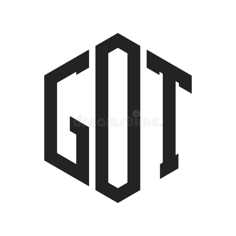 GOT Logo Design. Initial Letter GOT Monogram Logo Using Hexagon Shape ...