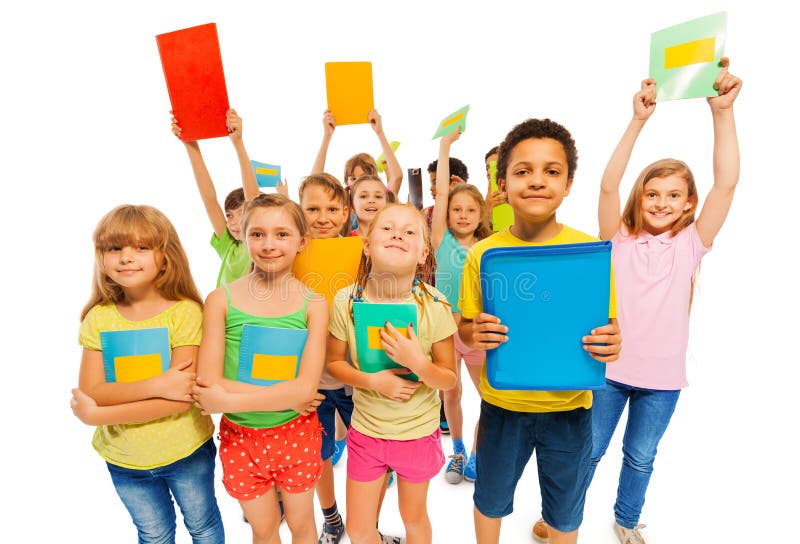 We Got An A Plus, Large Group Of Kids Stock Image - Image of diverse ...