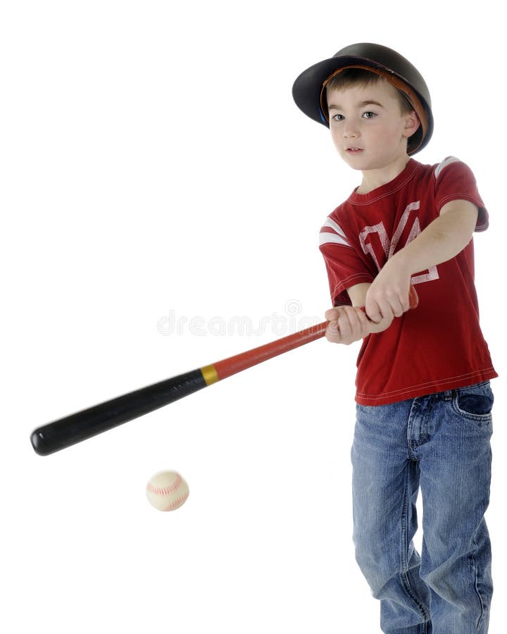 Young Boy in Batting Stance Stock Image - Image of blue, person: 33092063