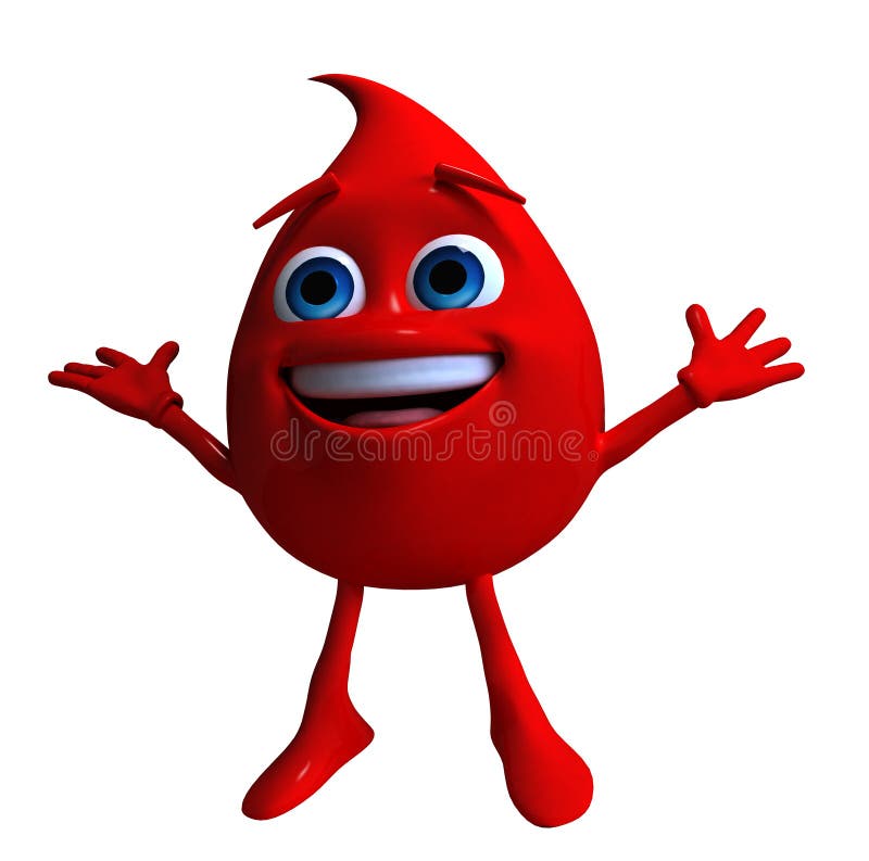 Gotita feliz de la sangre stock de ilustración. Ilustración de rojo ...