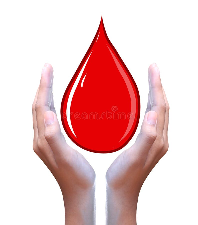 Carácter De Dibujo Animado Con Gota De Sangre Roja Ilustración del ...