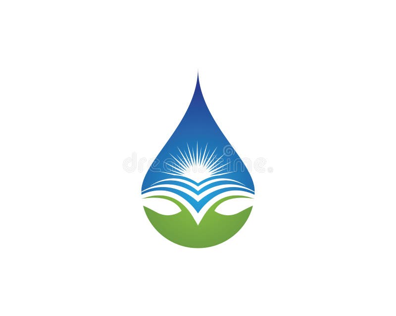 Gota Logo Template da água ilustração do vetor. Ilustração de verde ...