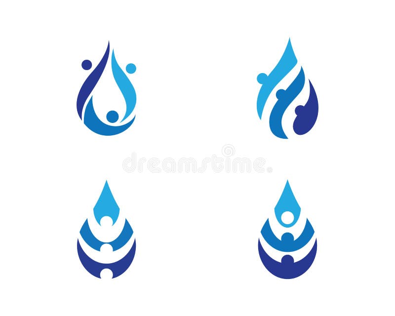 Gota Logo Template da água ilustração do vetor. Ilustração de verde ...