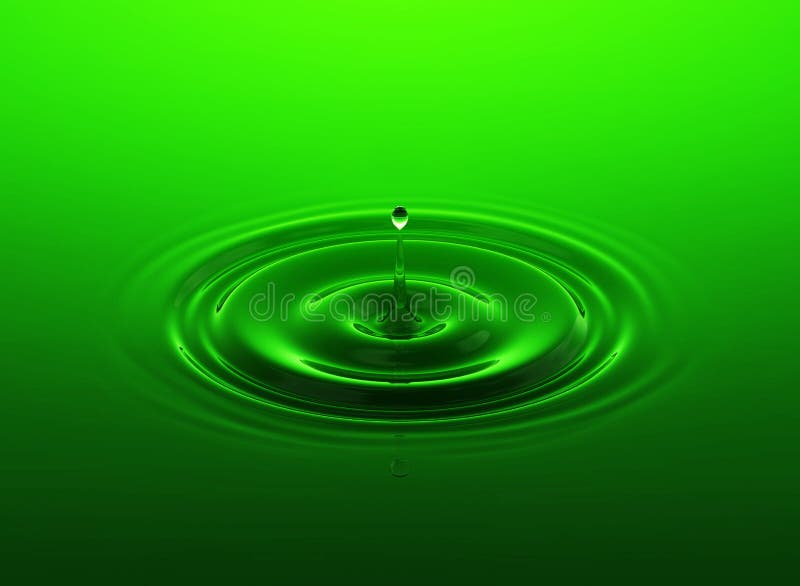 Gota verde da água ilustração stock. Ilustração de pureza - 18905962