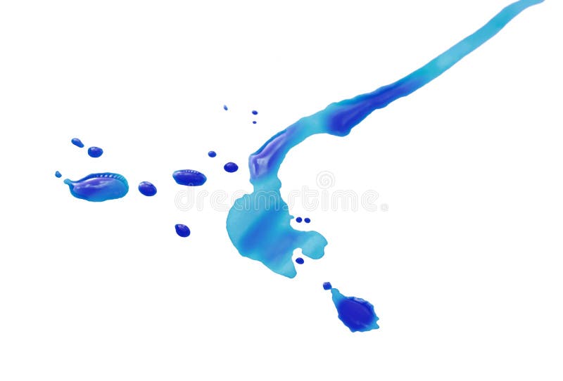 Gotas de la tinta azul imagen de archivo. Imagen de splat - 627705