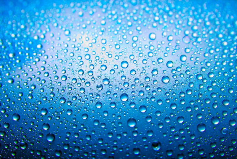 Gotas del agua azul foto de archivo. Imagen de gota, humedad - 2953118
