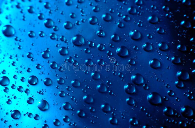 Gotas del agua azul foto de archivo. Imagen de gota, humedad - 2953118